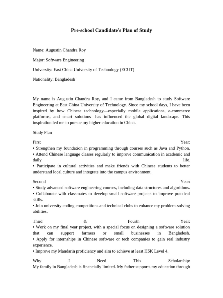 Augustin Roy's Software Engineering Study Plan | PDF | China | World ...