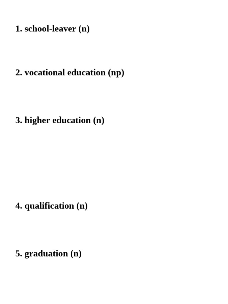 Education Terms and Definitions Guide | PDF