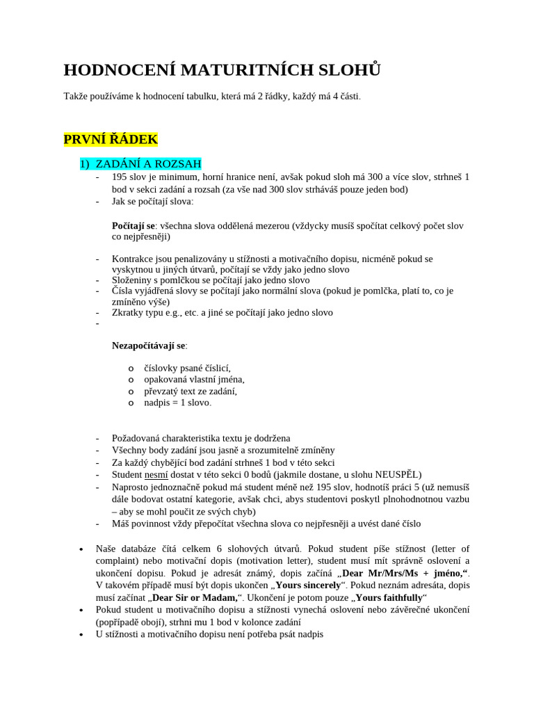 Marie Skupienová - Hodnocení maturitních slohů - prompt (z 6.10.2025 ...