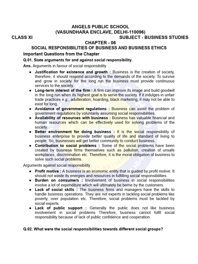 Business Ethics and Social Responsibility | PDF | Business | Economies
