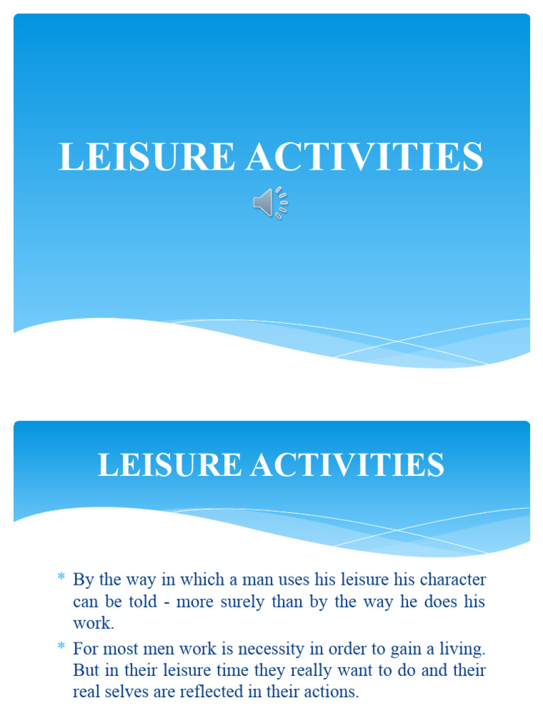 10 Leisure Activities 10 | PDF