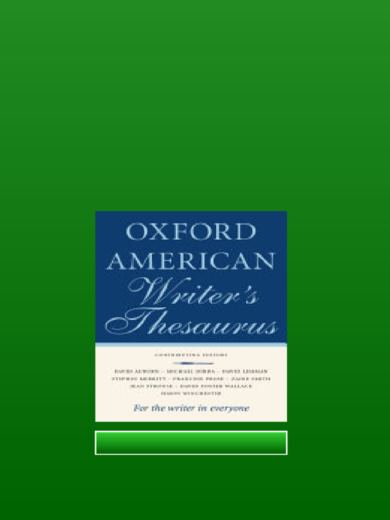 The Oxford American Writers Thesaurus 2nd Edition David Auburn online ...