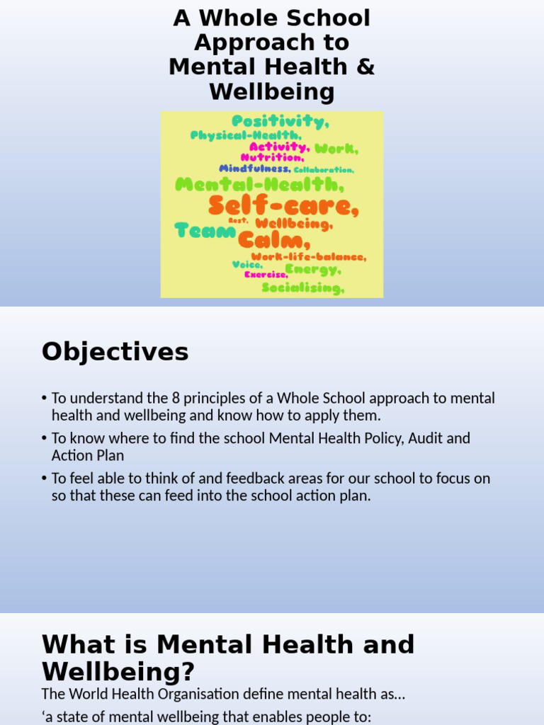 Whole School Mental Health Strategy | PDF | Mental Health ...