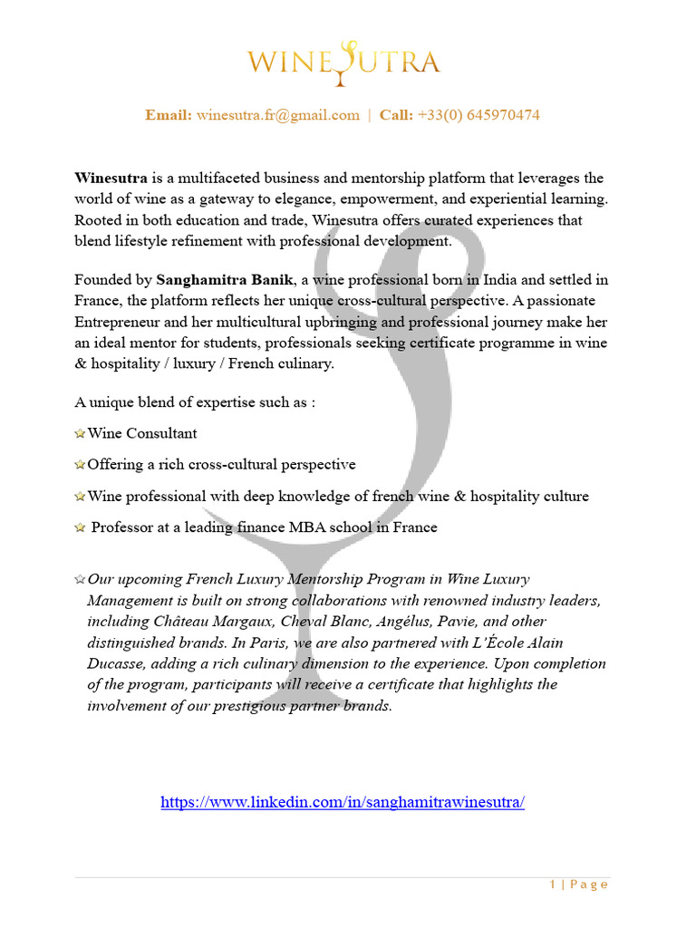 WINESUTRA Introduction | PDF