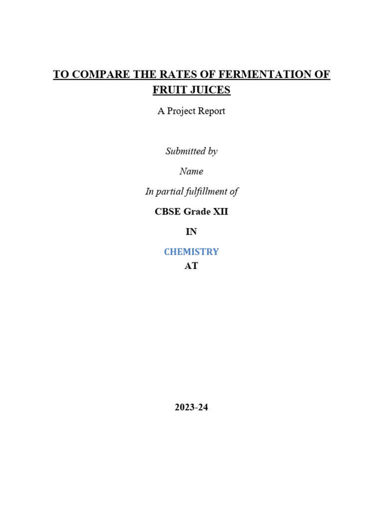Fruit Juice Fermentation Rates Study | PDF | Fermentation | Glucose