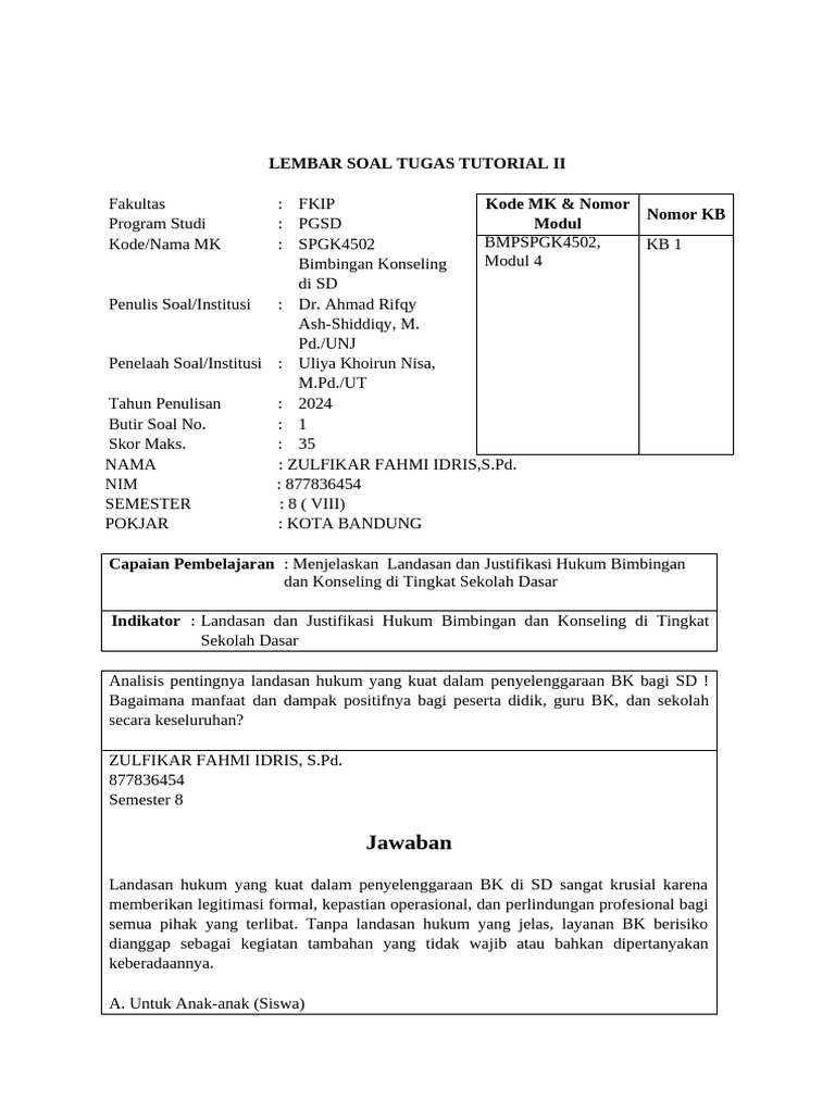 Zulfikar Tugas Bk 2 | PDF