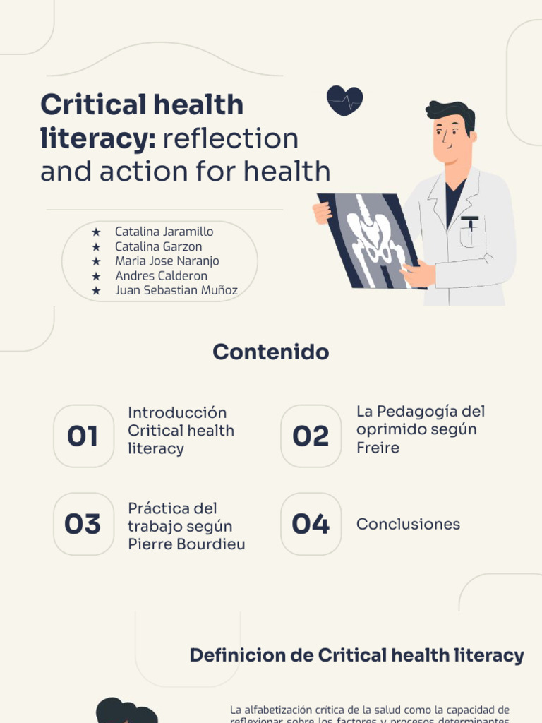 Critical Health Literacy - Reflection and Action For Health - Promocion ...