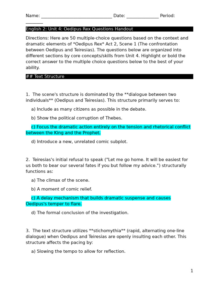 English+2 +unit+4 Oedipus+Rex+Questions+Handout+2025+Version+2 ...