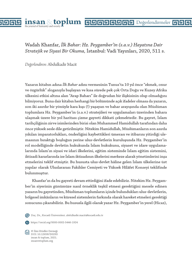 [9lib.net] Wadah Khanfar I-lk Bahar Hz Peygamber in s a v Hayatına Dair ...