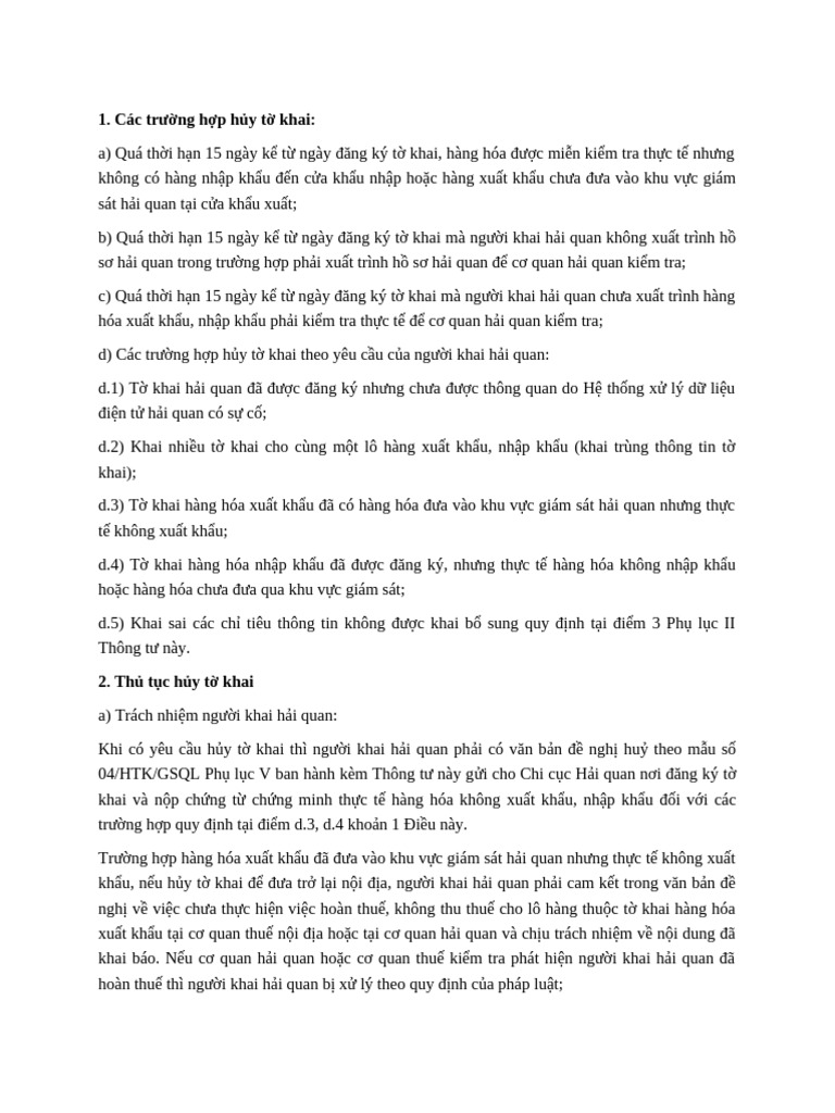 Ly Do Huy To Khai | PDF