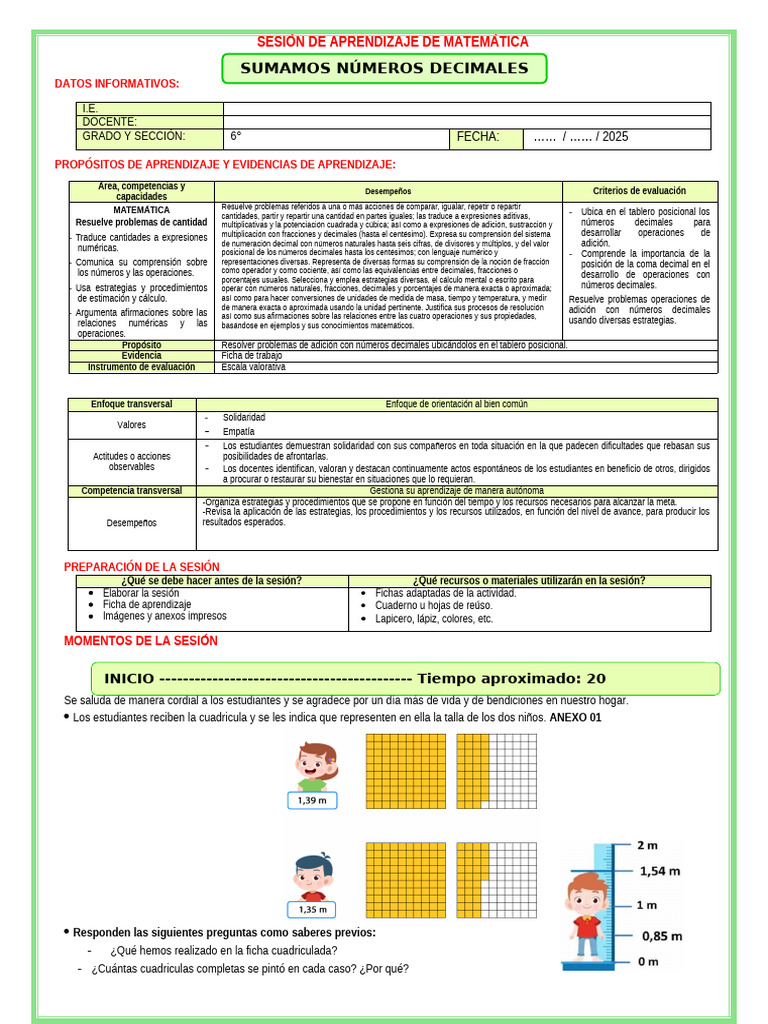 Ses-Lun-Mat-Sumamos Números Decimales-Jezabel Camargo Único Contacto ...