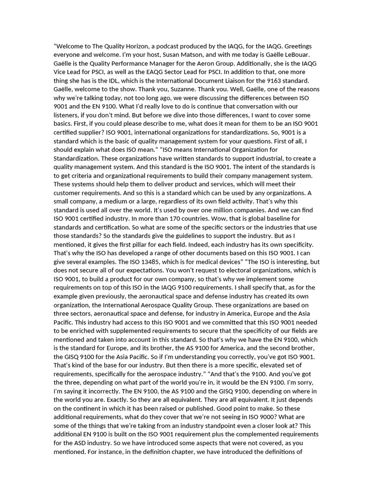 Welcome To The Quality Horizon | PDF