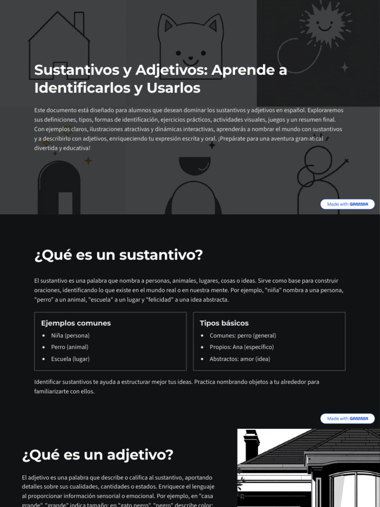 Sustantivos y Adjetivos Aprende A Identificarlos y Usarlos | PDF ...