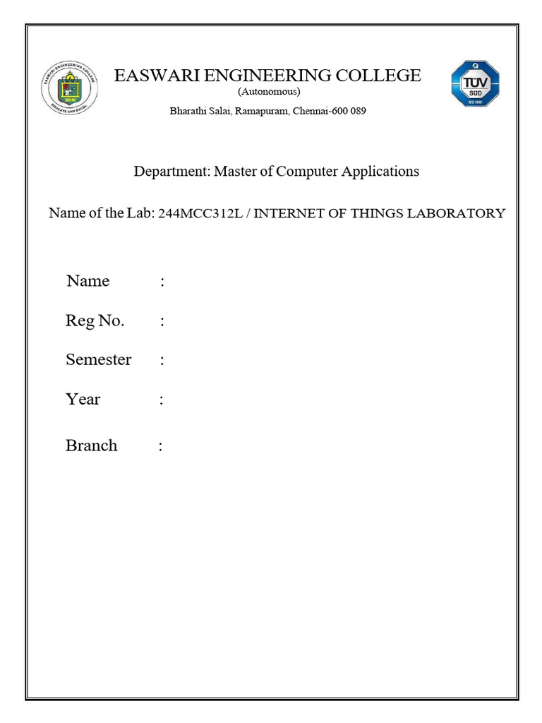 10_IOT_Lab Manual | PDF | I Pv6 | Computer Network
