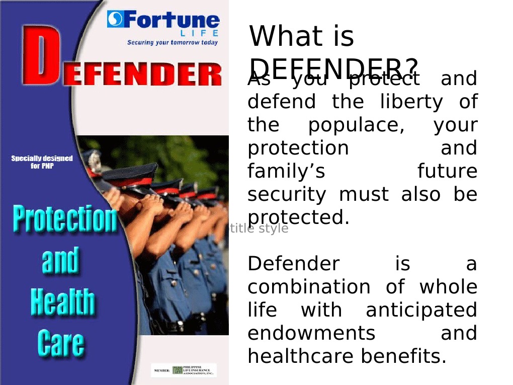 What Is Defender?: Click To Edit Master Subtitle Style | PDF | Self ...