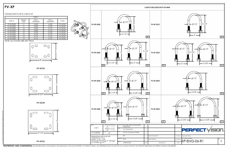 Crossover Plates and U-Bolt Kits Guide | PDF | Mechanical Engineering