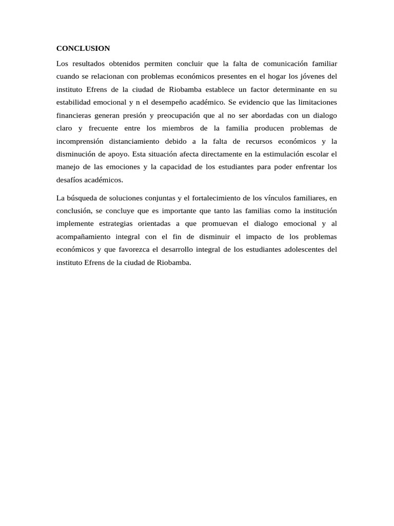 Conclusion Del Trabajo de Investigacion | PDF