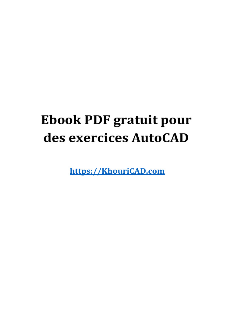 Exercices AutoCAD Gratuits pour Débutants | PDF