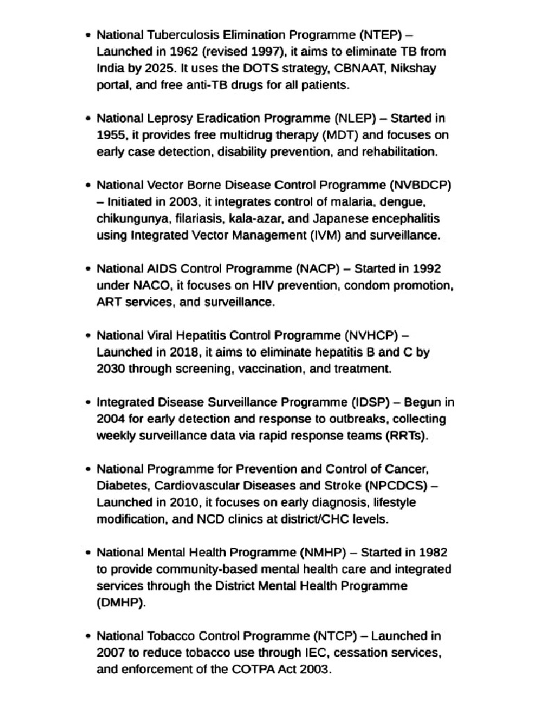 Overview of India's Health Programs | PDF | Medical Humanities ...