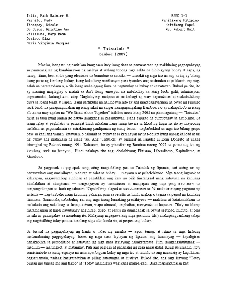 Tatsulok Bamboo | PDF