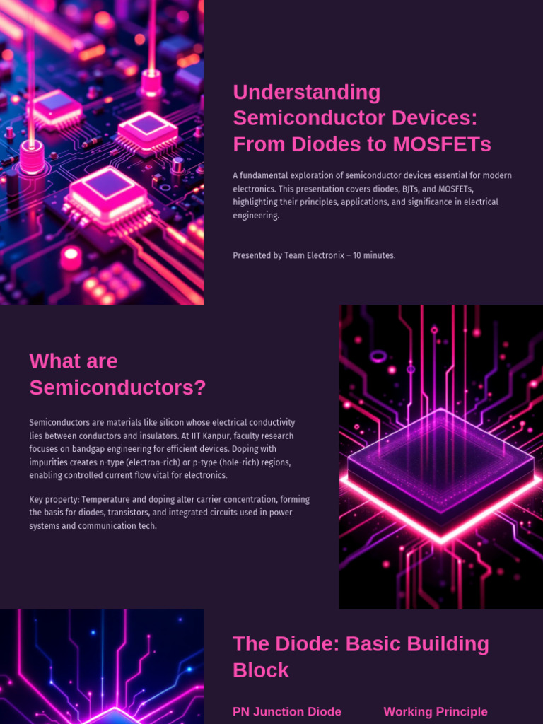 Understanding Semiconductor Devices From Diodes To MOSFETs | PDF | Bipolar Junction Transistor ...