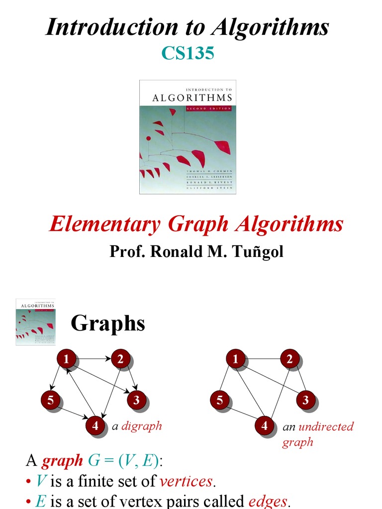 Graph Algorithms Pdf Mathematical Relations Discrete Mathematics
