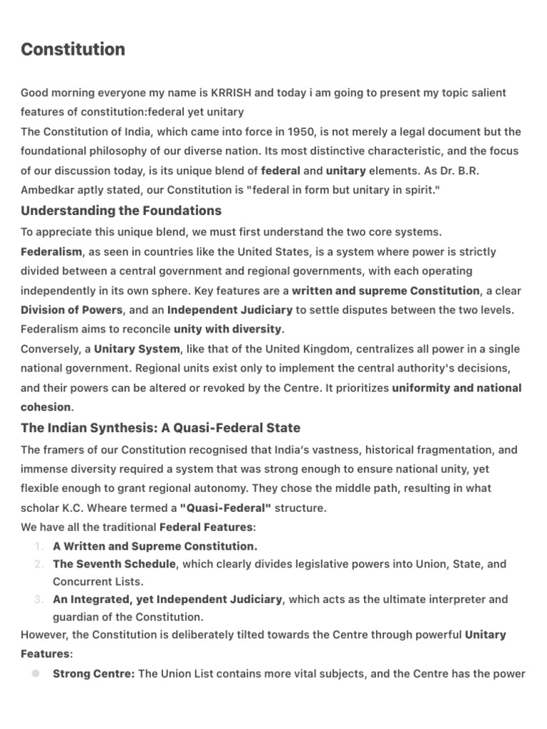 Constitution | PDF | Federalism | Constitution