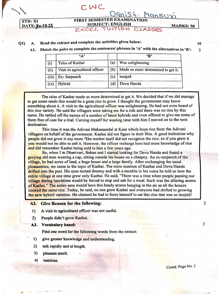 English CWC Paper | PDF
