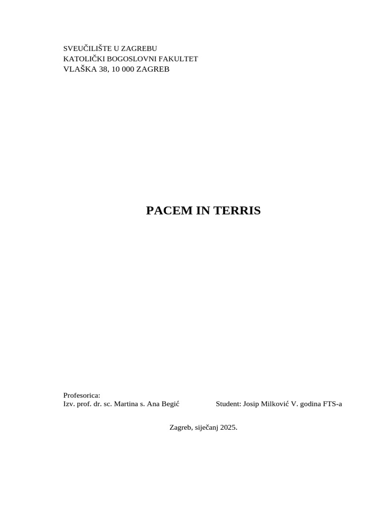 Pacem in Terris | PDF