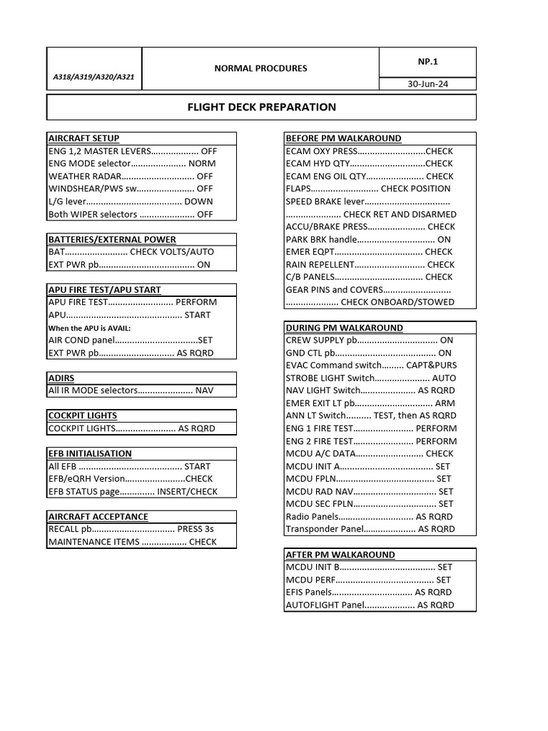 A320 Normal Procedures (No Logo) | PDF | Aviation Safety | Aerospace