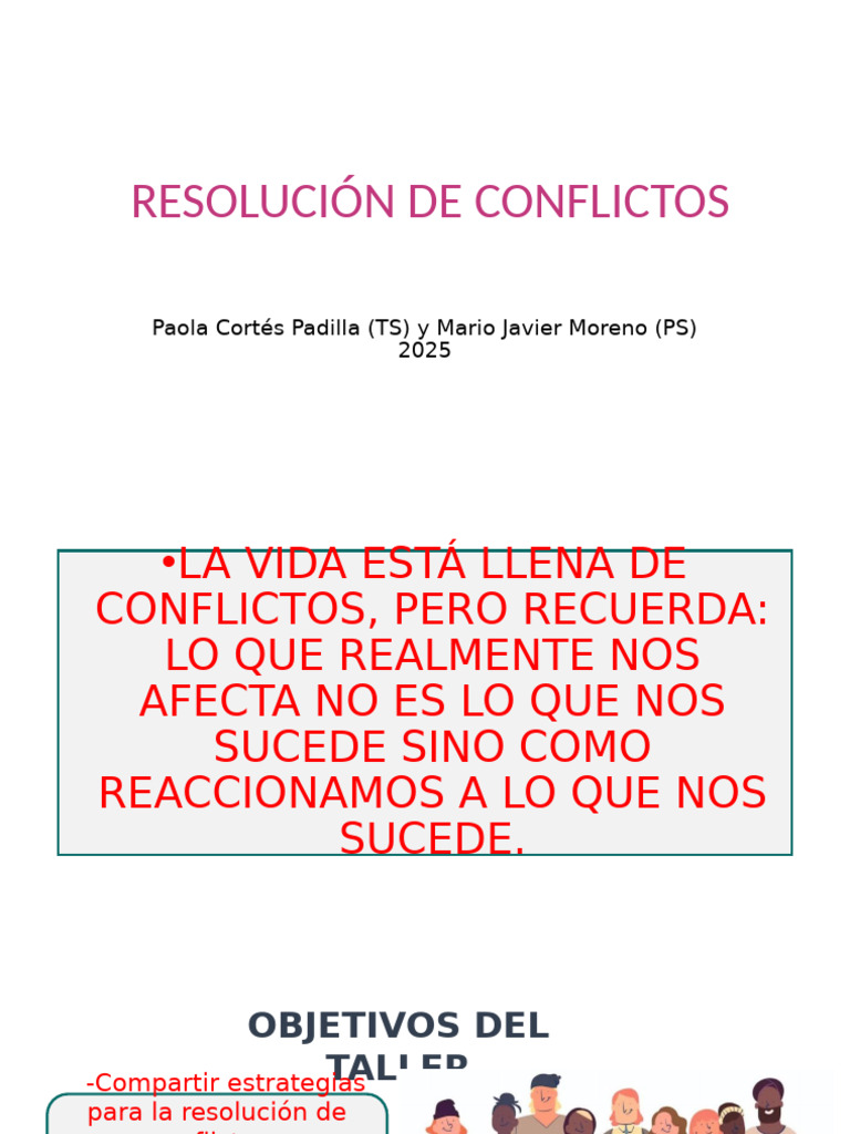 Presentación Sobre Resolución de Conflictos | PDF | Psicología Social