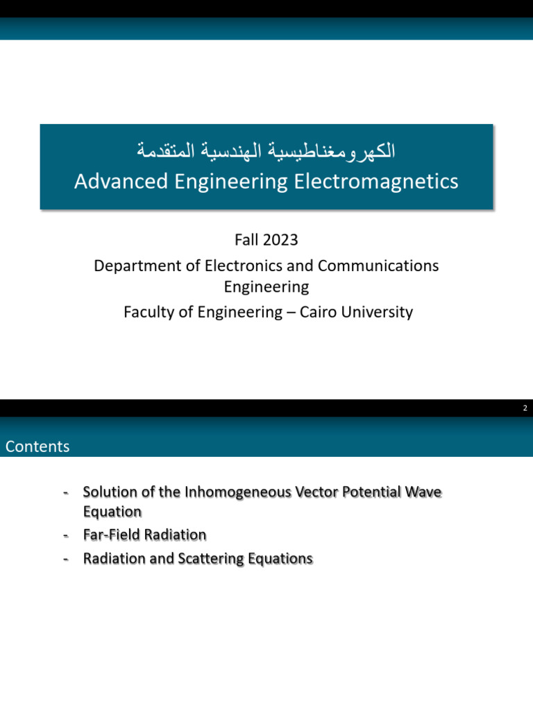 Lecture02 Vector Potentials 2 | PDF | Electromagnetic Radiation ...