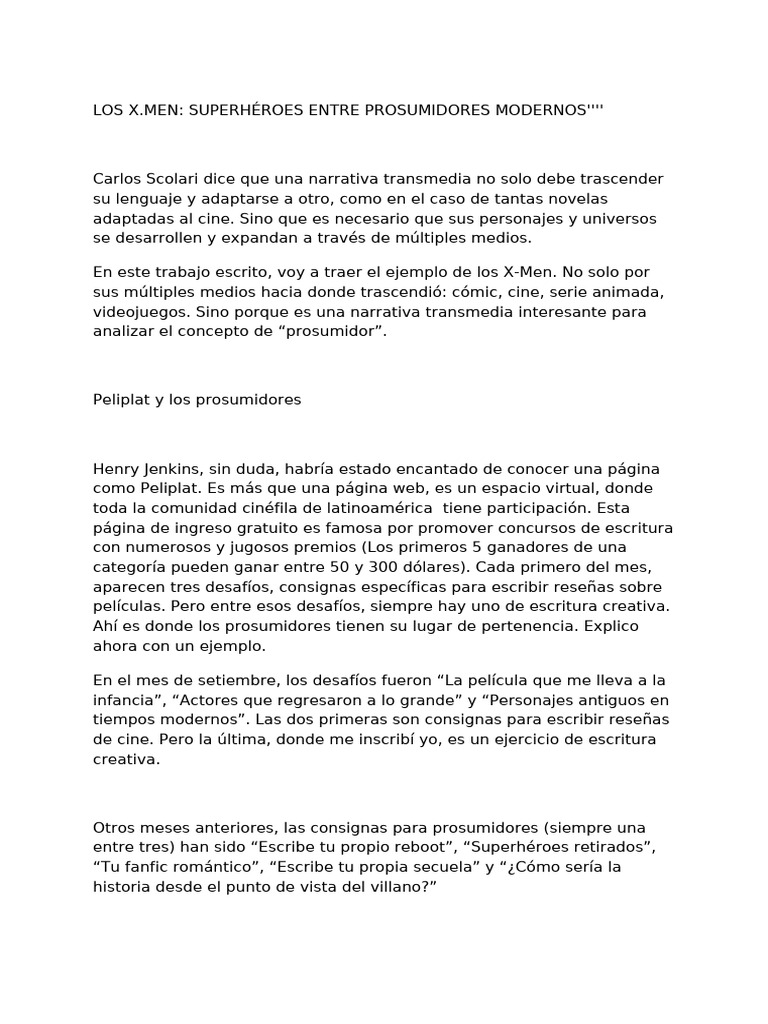 Trabajo transmedia | PDF