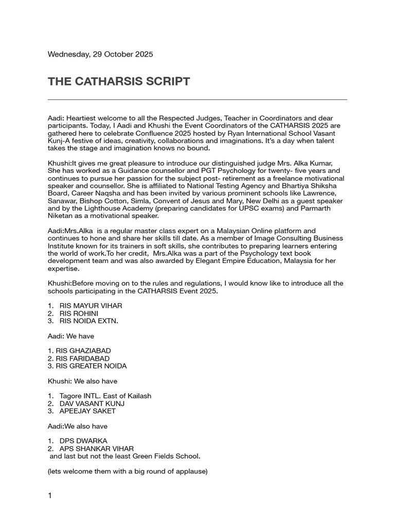 Confluence Speech | PDF | Behavior Modification | Behavioural Sciences