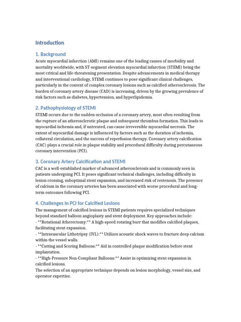 MD Thesis Introduction | PDF | Percutaneous Coronary Intervention ...