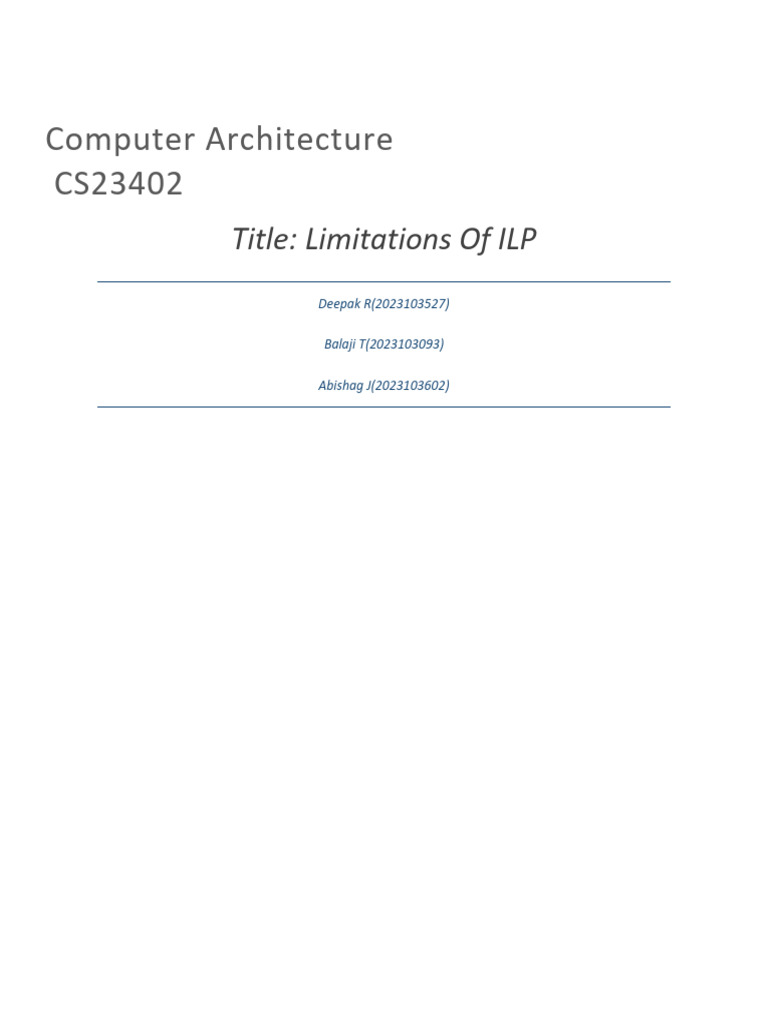 Computer Architecture | PDF | Central Processing Unit | Parallel Computing