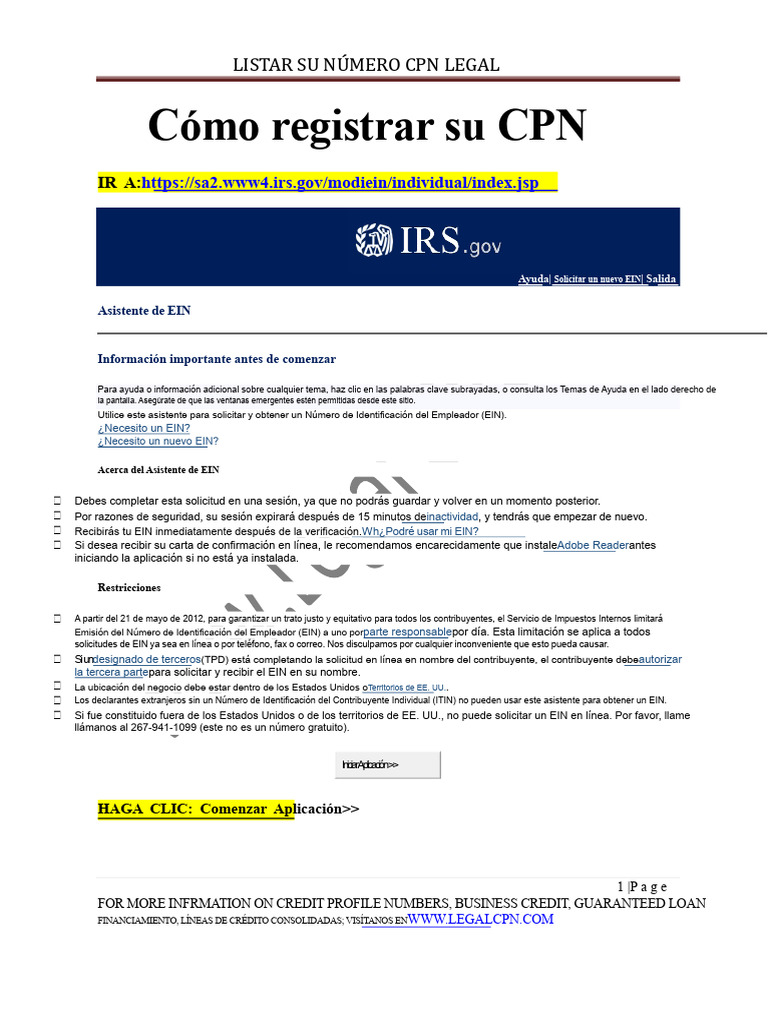 Cómo Registrar Tu CPN | PDF | Business | Economias