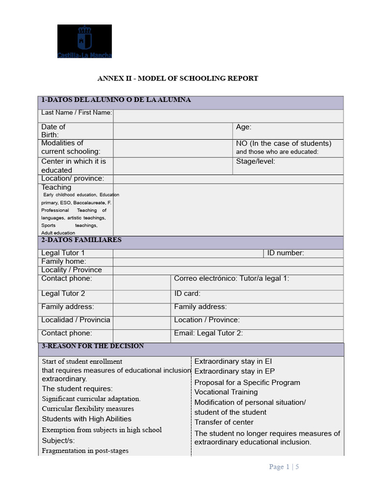 Annex Ii Schooling Report | PDF | Learning