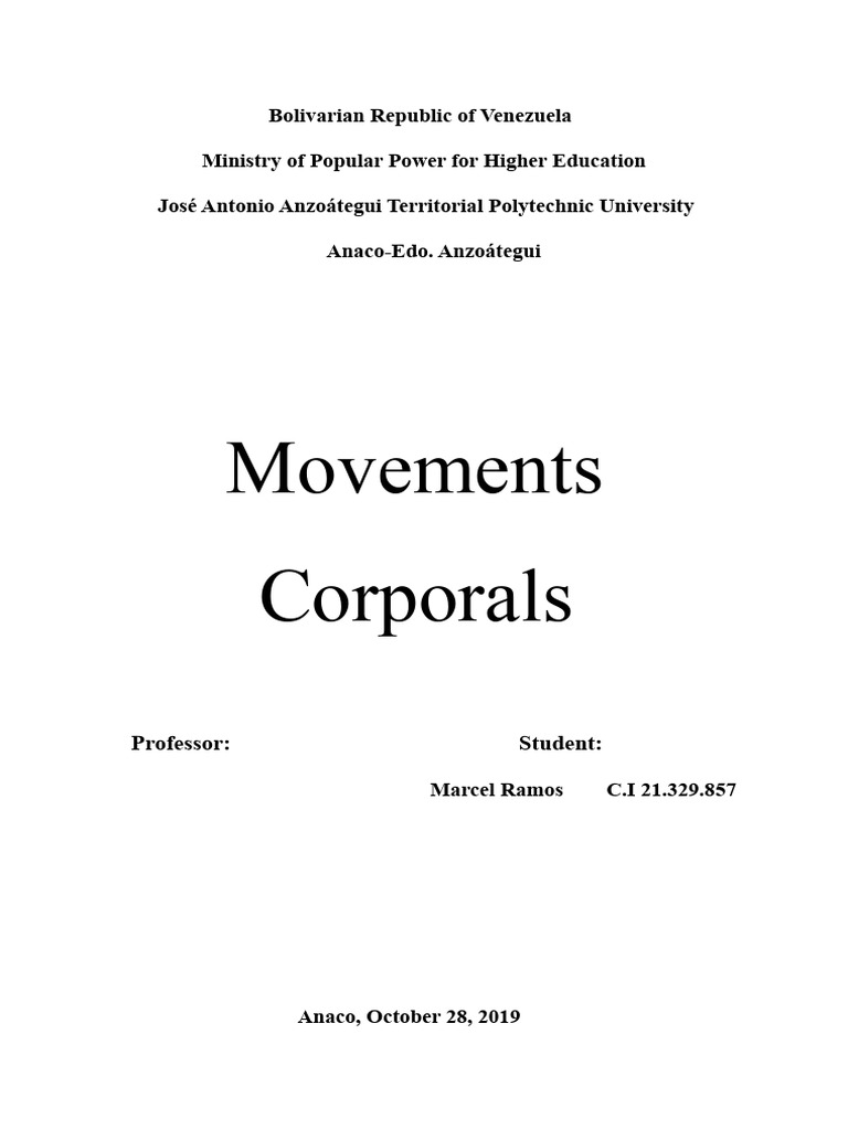 Topic 1 Body Movements | PDF | Anatomical Terms Of Motion ...
