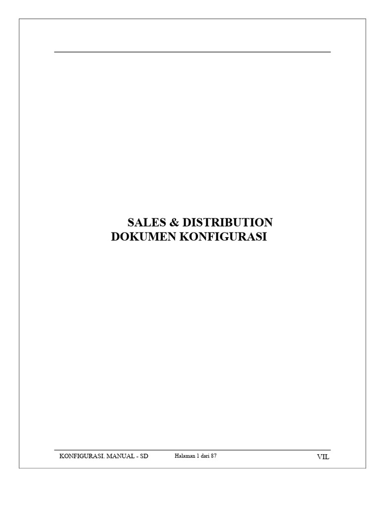 Panduan Konfigurasi SAP SD | PDF