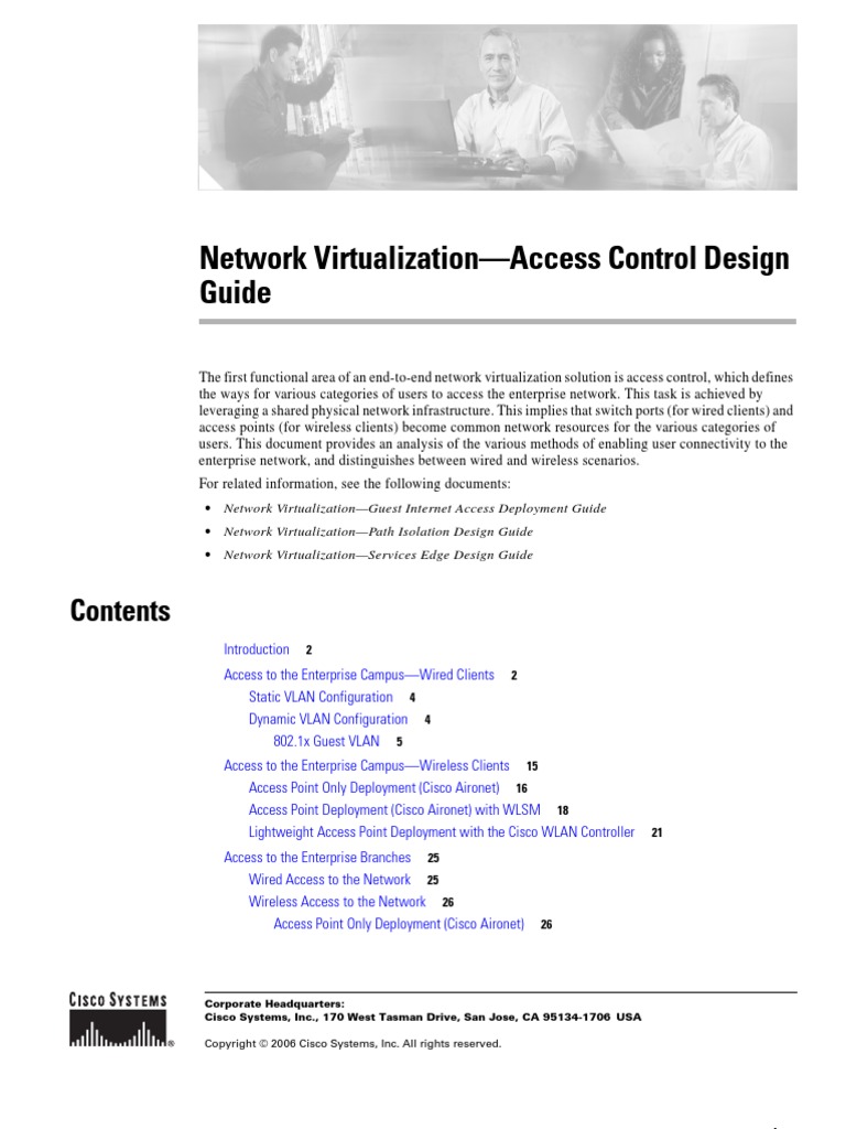 Access Control Design Guide | PDF | Wireless Lan | Computer Network