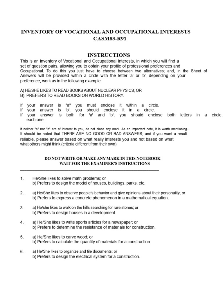 CASM-83, CASM-85. SCL-90-R. Berger Characterological | PDF ...