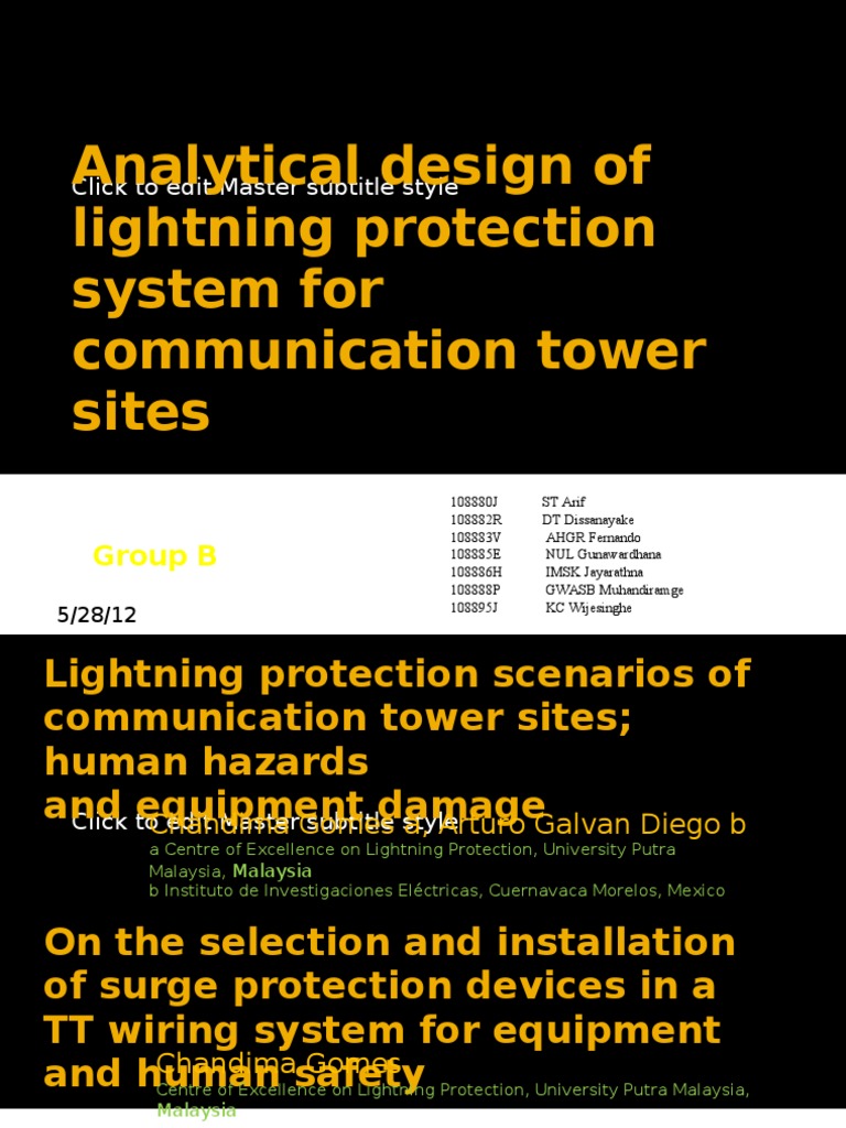 Lightning Protection for Communication Towers | PDF | Insulator ...