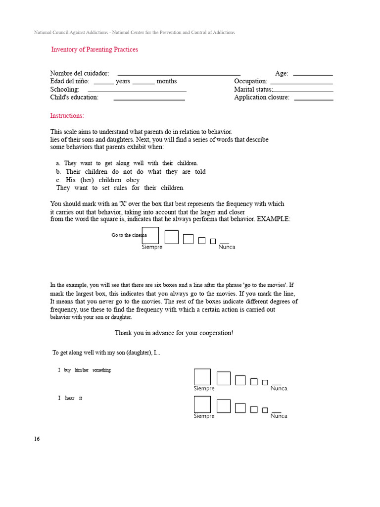 Positive Parenting Workshop Questionnaires PDF | PDF | Parenting ...