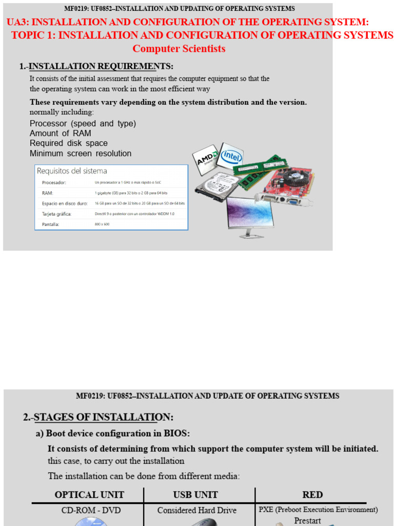 01-Installation and Configuration of Computer Operating Systems | PDF | Booting | Operating System
