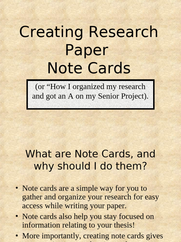 Effective Note Card Strategies for Research | PDF