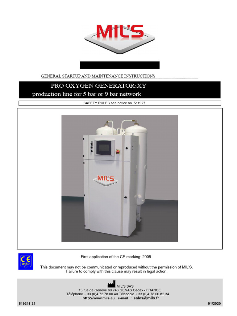 PRO Oxygen Generator XY Maintenance Guide | PDF | Adsorption | Oxygen
