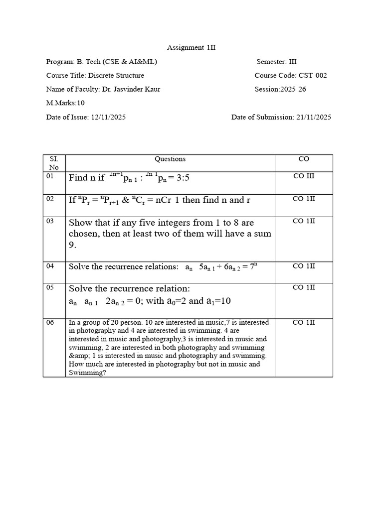Assignment 3 DS 2025 | PDF