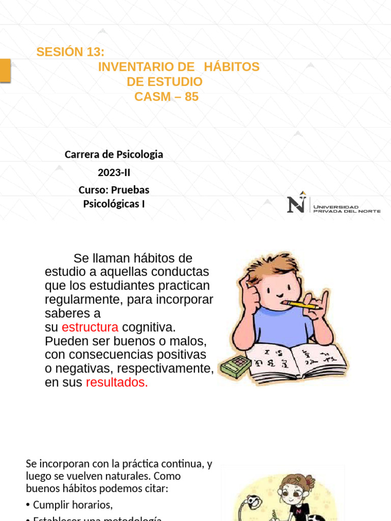 Sesion 7b - Casm 83 - Habitos de Estudio | PDF