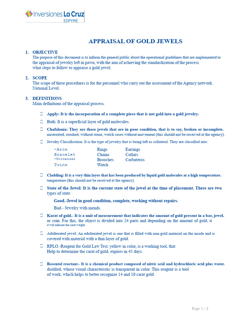 Gold Jewelry Appraisal | PDF | Fineness | Gold